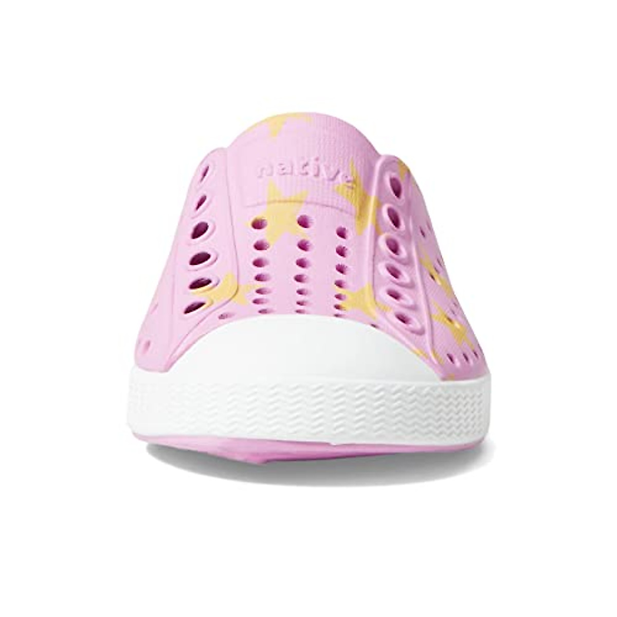 Native Shoes Kids Jefferson Sugarlite Print Sneakers for Toddler - EVA Upper with Round Toe Design, and Low-Top Silhouette Winterberry Pink/Shell White/Morning Stars 9 Toddler M