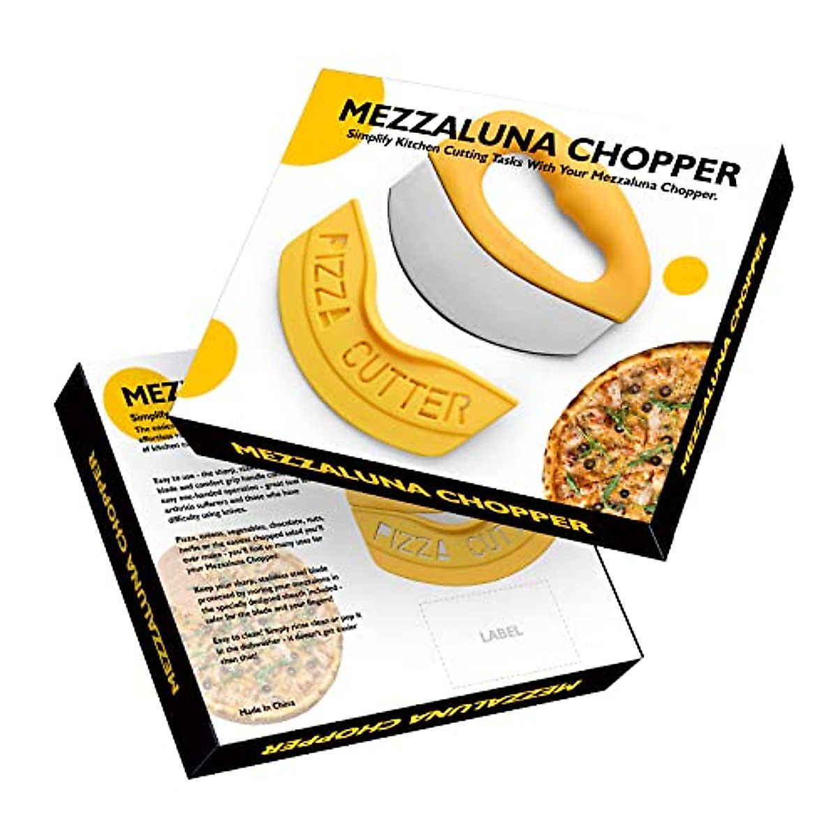 TACGEA Pizza Cutter, Sharp Blade Stainless Steel Pizza Cutter Slicer with Protective Sheath, Kitchen Tool