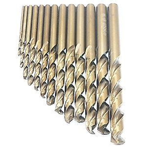 ANKEBO 13PCS Cobalt Drill Bit Set - Metric M35 Steel Extremely Heat Resistant Twist Bits with Straight Shank to Cut Through Hard Metals Such as Stainless & Cast Iron 5percent HSS-CO