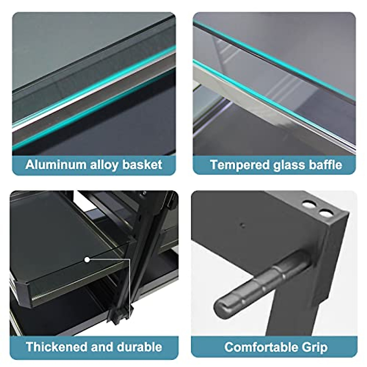 Blind Corner Cabinet Pull Out Organizer, Corner Kitchen Cabinet Pull Out Storage Rack Shelf 4 Aluminium Basket Corner Optimizer Pull Out Completely, Left Or Right Handed Open