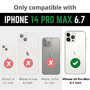 ArtsEvo Designed for iPhone 14 Pro Max Case, 6.6ft Drop Protection, Full Body Screen Camera Protective Phone Case, Pink