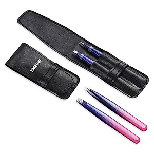 Precision Tweezers Set – Eyebrow Tweezers For Women Professional Stainless Steel Slant Pointed Tweezers For Ingrown Hair Removal, The Best Tweezer For Your Daily Beauty Routine – EMEOW