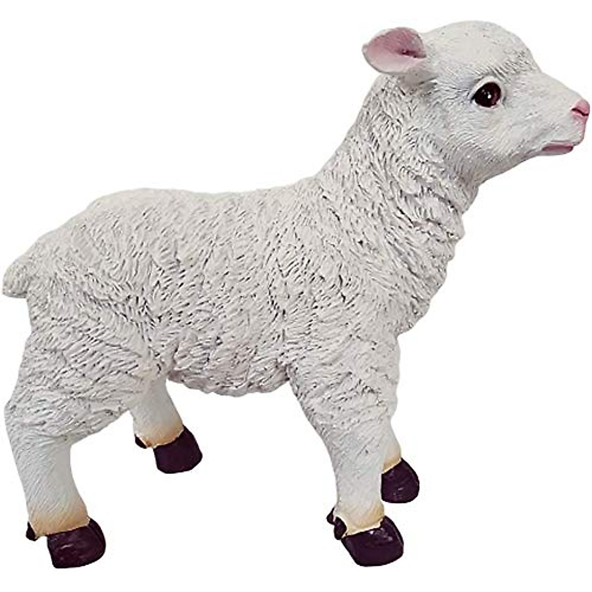 Taotenish Sheep Statues Resin Goat Lamb Statue Outdoor Statues for Garden Decor, Wedding Party Decor - Standing Left