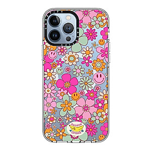 CASETiFY Clear iPhone 13 Pro Max Case [Not Yellowing / 6.6 ft. 3X Military Grade Drop Protection/Magsafe] - Groovy Pattern Clear - Clear