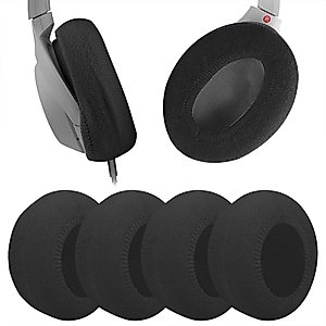 Geekria 2 Pairs Knit Headphones Ear Covers, Washable & Stretchable Sanitary Earcup Protectors for Over-Ear Headset Ear Pads, Sweat Cover for Warm & Comfort (Size M/Black)