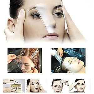 LWBTOSEE 100pcs Eyebrow Shield Disposable Hair Salon Hairspray Masks Cutting Coloring Face Protecting Barber Supplies Transparent Plastic Face Shield