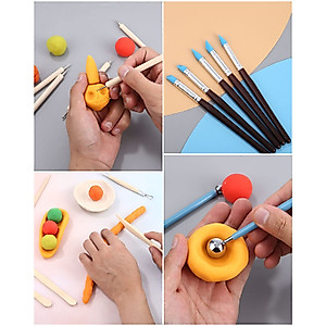 WuliYobo Clay Tools Kit, 42 PCS Polymer Clay Tools with a Storage Bag for Pottery Artists,Pottery Tools Double Sided Carving Tools Sculpting Tools.