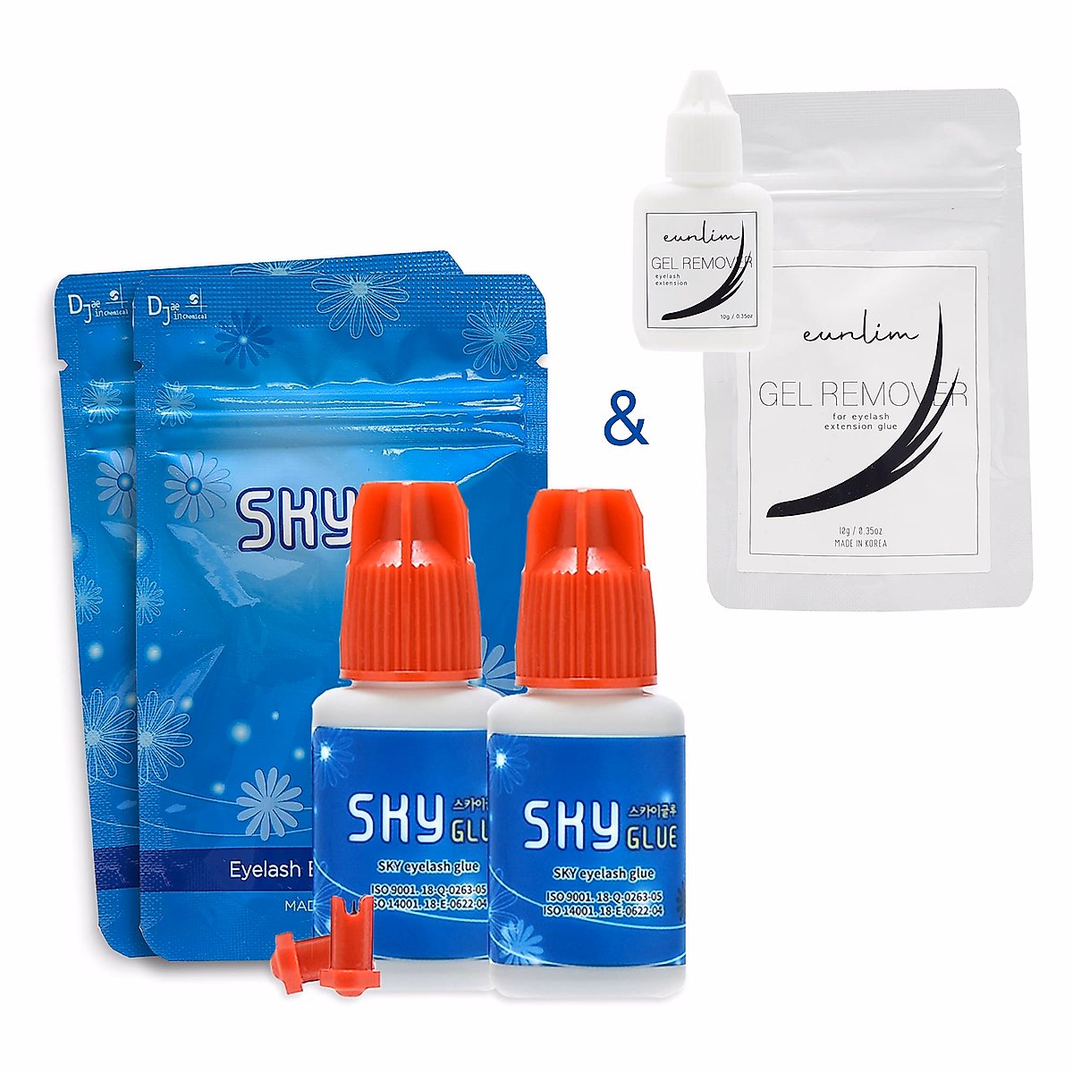 Sky Glue Bottle Eyelash tension Glue, 5ml x2, 5ml x1