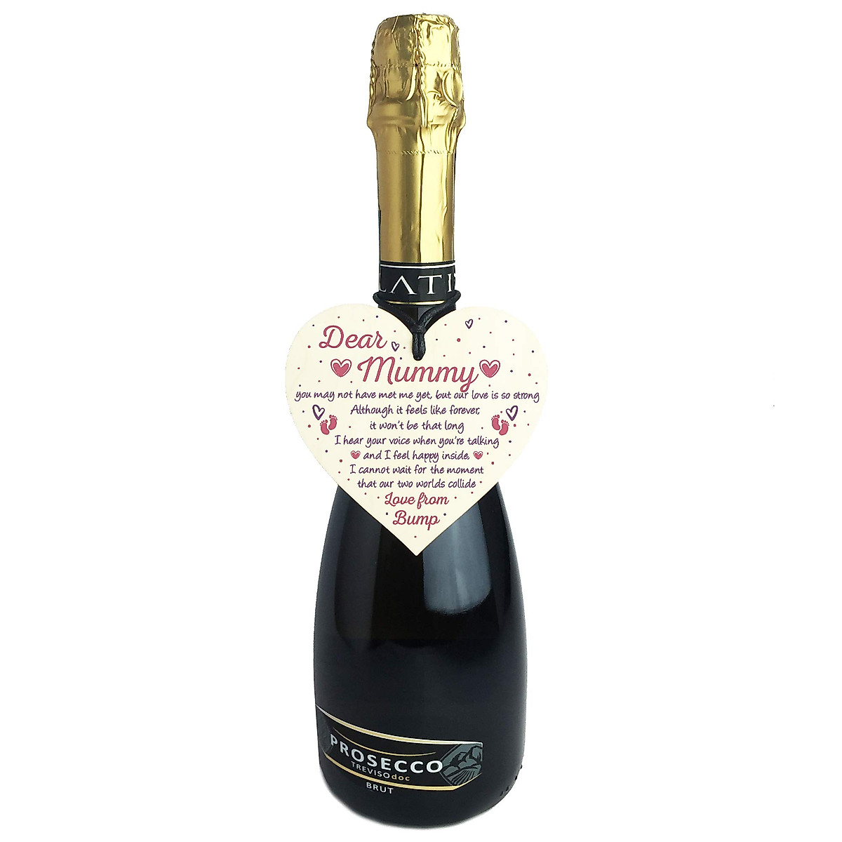 XLD Store Mummy to Be Gifts from Bump Baby Shower Baby Girl Boy Present Wooden Heart Keepsake