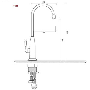 Bathtub Faucet Antique Brass Kitchen Faucet Retro Brushed Kitchen Water Tap 360 Degree Rotation Sink Tap Single Lever Mixer Tap Kitchen Sink Faucet Made of Brass