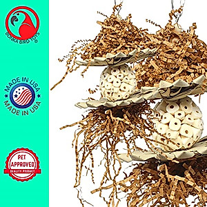 Bonka Bird Toys 3611 Crazy Sola Medium Bird Toy Natural Sola Parrot Cockatoo Amazon Conure Parakeet Budgie Finch Canary African Grey
