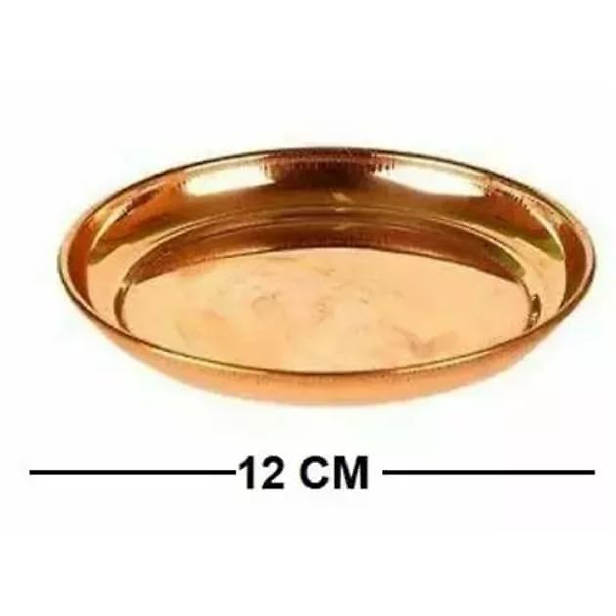 Small Bhog Thali Laddu Gopal kanha ji Thakur ji Brass Pooja Bhog Thali Set- 5 Pcs Plate, Glass,2 Bowl and Spoon 5.5 Inch