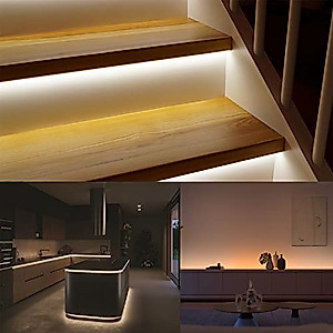 EVERDOSS Under Cabinet Lights Wireless, Under Counter Lights for Kitchen,6 Packs 30 LEDs 6000K 7.8ins Cabinet Lights Motion Sensor (Strap Lights, 2 Pack)