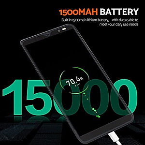 PUSOKEI 5.45 Inch HD Smartphone, Full Fit Curved Screen Cell Phones, Dual SIM Dual Standby, MTK6572 Dual Core CPU, with Built in 1500mah Lithium Battery(Grey)