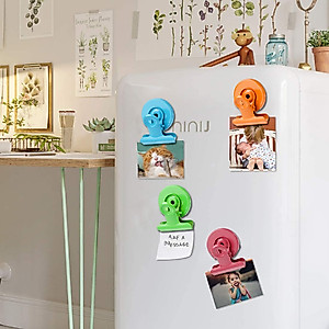 8 Pack Magnetic Clips for Refrigerator Whiteboard Locker, Fridge Magnets Adult, Metal Magnet Clips for Memo Note Decorative Clips Magnets