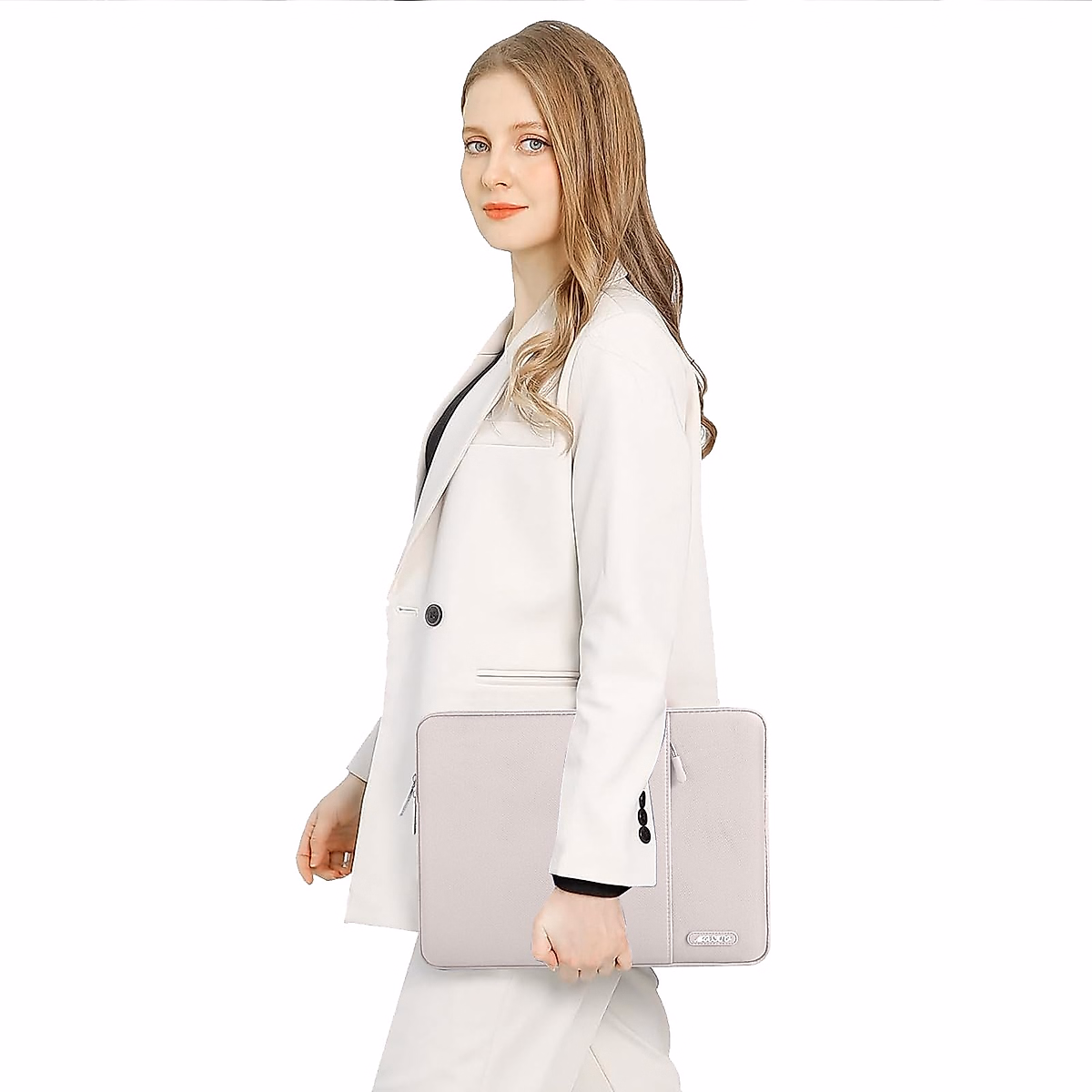 MOSISO Laptop Case 16 inch, 15-15.6 inch Laptop Sleeve Compatible with MacBook Pro 16 M4 M3 M2 M1, HP Acer Dell Lenovo ASUS Notebook, Polyester Vertical Computer Sleeve Bag with Pocket, Stone Gray