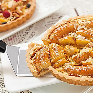 Leonyo Hamburger Spatula Set of 2, Metal Spatula 6 x 5 Inch Wide Spatula Heavy Duty Large Grill Burger Turner with S Hook, Griddle Accessories for Outdoor BBQ Flat Top Grilling, Skillets & Grills