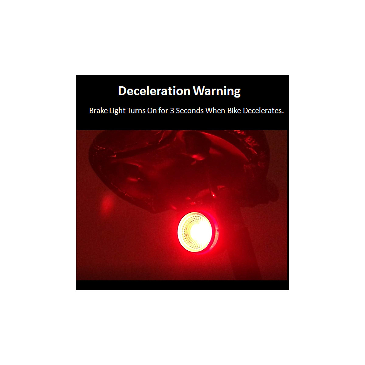Wireless Bike Alarm w/Smart Taillight: Anti-Theft Alarm w/Remote; Auto On/Off Taillight w/New Burst Strobe Mode for Daytime; Deceleration Warning; Wireless Electric Horn & Bike Finder.