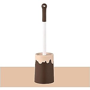 Plastic Toilet Bowl Brush Home Bathroom Floor Stand Toilet Cleaner Brush 4.5 X 18.1 Inches Toilet Brush and Stand Set