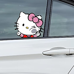 okimari-Hello Kitty Car Sticker Hitting Glass Decal Vinyl