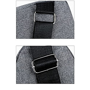 AMZTAN Crossbody Backpack for Men and Women, Waterproof Strap Bag, with USB Hole with Headphone Hole Strap Multipurpose Crossbody Chest Bag, Suitable for Shopping Working Hiking Outdoor Trip (Grey)