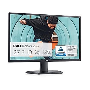 Dell SE2722H Monitor - 27-inch Full HD (1920 x 1080) 60Hz 8ms Display, HDMI/VGA Connectivity, AMD FreeSync Technology, Tilt Adjustability - Black