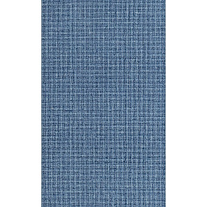 Company C Colorfields Bryn 2' x 3' Accent Doormat Rug | Hand-Tufted Loop Pile 100% Wool | 5/8" Thick | Indigo Blue Navy | Small Rug Entry Kitchen Living Dining Room Bedroom | GoodWeave Certified