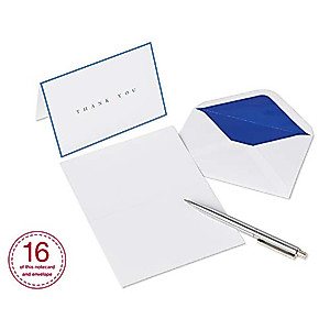 Papyrus Thank You Cards with Envelopes, Navy (16-Count)