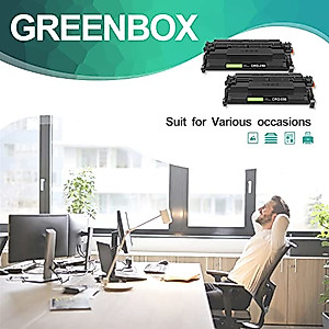 GREENBOX Compatible 056H Toner Cartridge Replacement for Canon 056H 056 CRG-056 for LBP325dn LBP325X LBP320 LBP320 Seris MF540 MF543DW Printer (5,000 Pages, 2 Black)