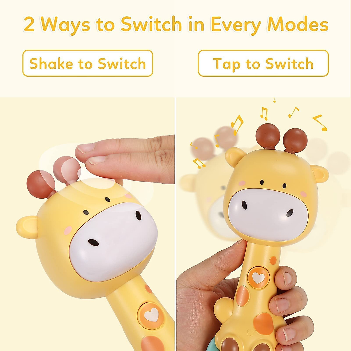 Thinkmax 6 PCS Baby Stacking Nesting Toys, 1 PCS Sensory Ball & Baby Rattle Music Appease Toys, Montessori Sensory Toys with Letter for Babies Newborn 0 3 4 5 6 12 18 Months 1 Year Old Girls Boys