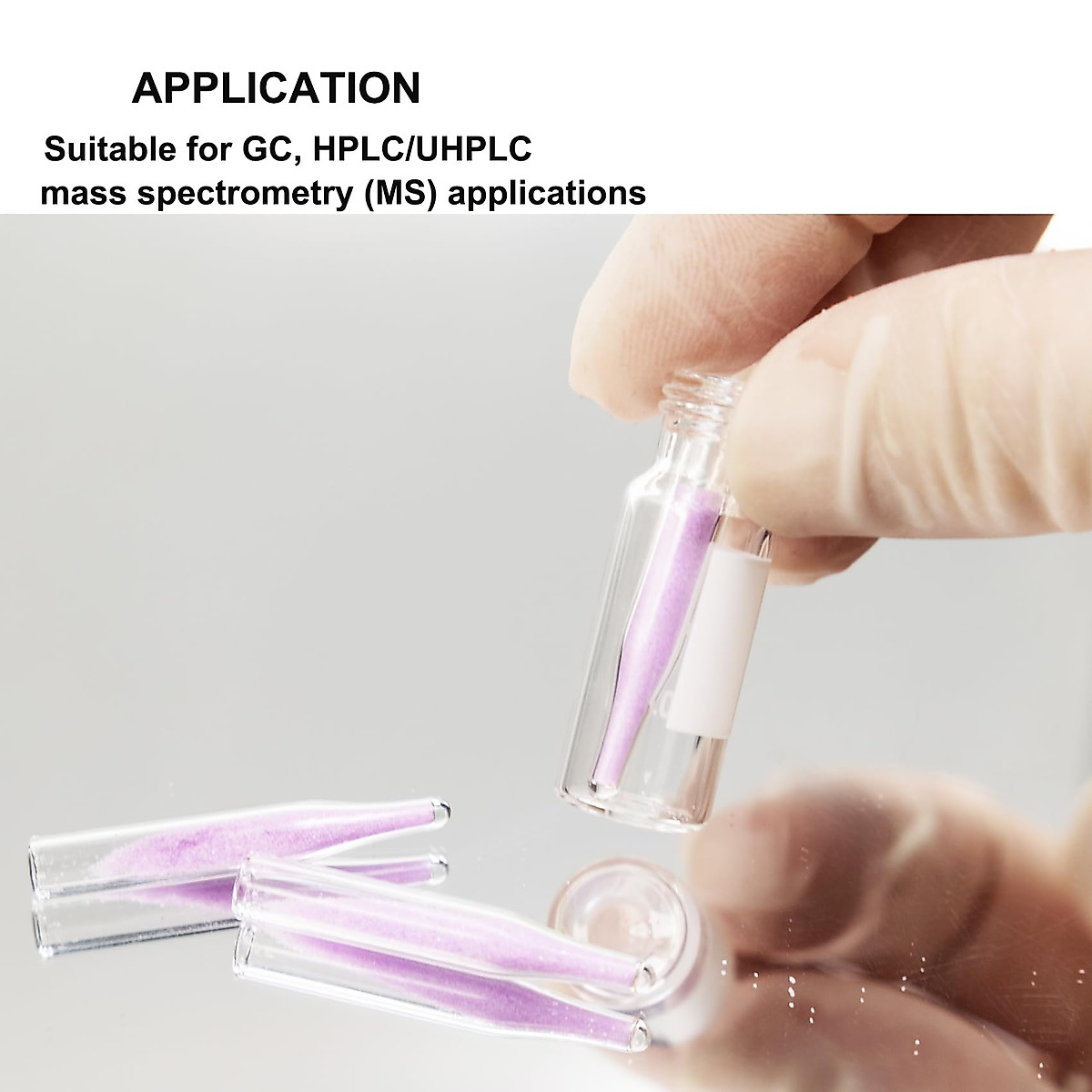 PEKYBIO Vial Insert, 5x31 mm Clear Glass Insert Conical Base, Volume 200 ul, Pack of 100