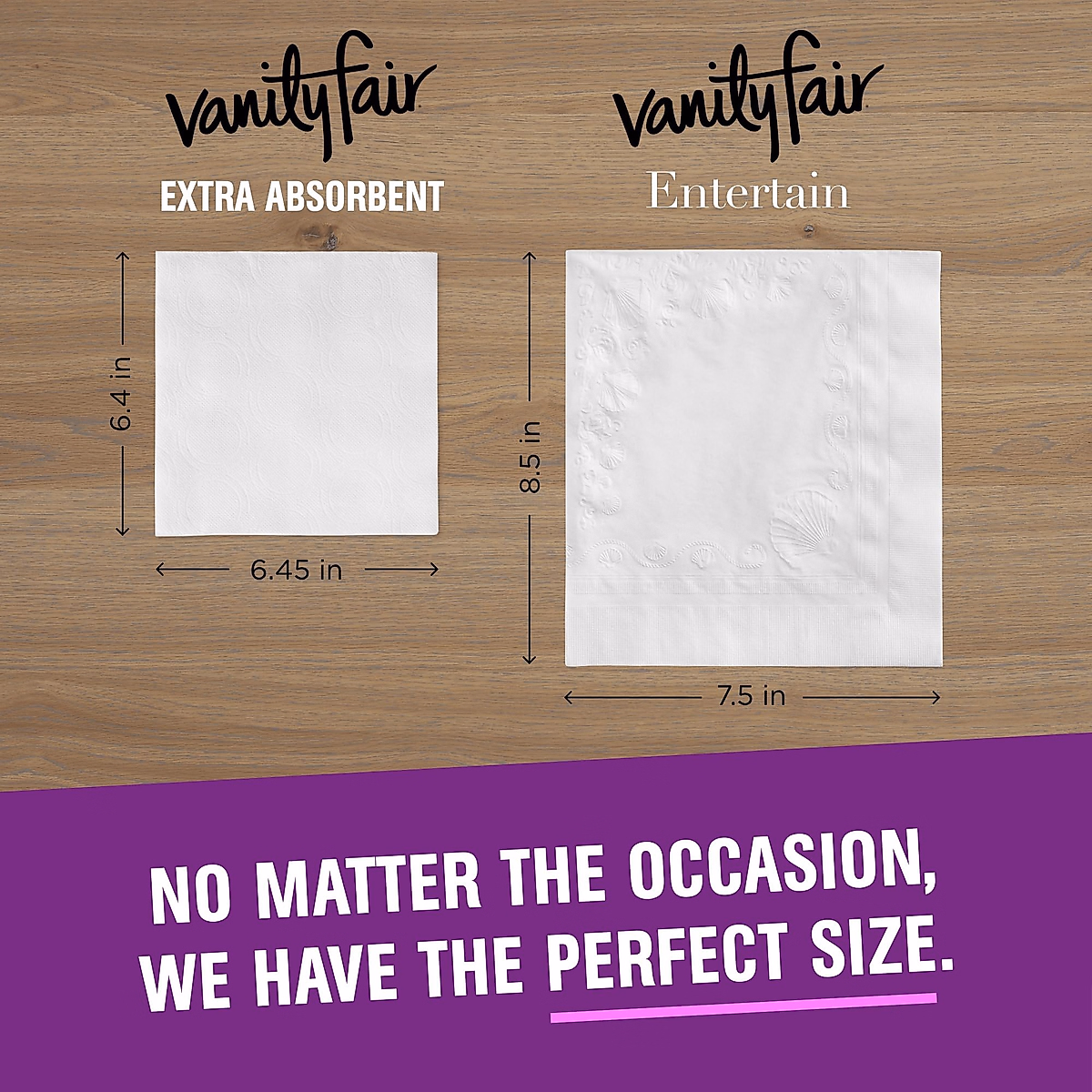 Vanity Fair Everyday Extra Absorbent Premium Paper Napkin, 960 Count, Dinner Napkin for Messy Meals