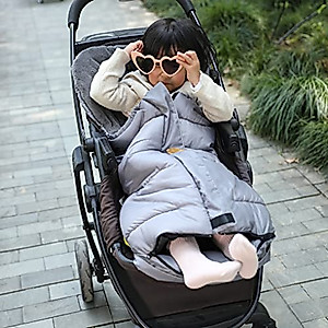 Anti-kick Winter Stroller Blanket,Warm Cuddly Weather Resistant Baby Footmuff Adaptable for All Strollers, Toddler Stroller Winter Cover Bunting Bag