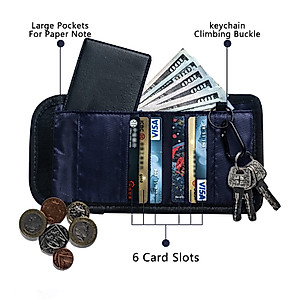 MORITA BOKUJO T.CONTACT Neck Wallet Lanyard Wallet with Zipper Coin Purse Card Holder for Men Women Boys Kids Gifts for Dad Card Holder for Men(Black)