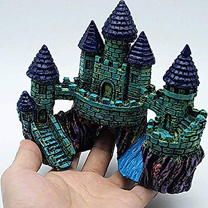 BCSIUHD Aquarium Decorations Castle - Aquarium Ornament Super Castle 6.3 inches Avoice
