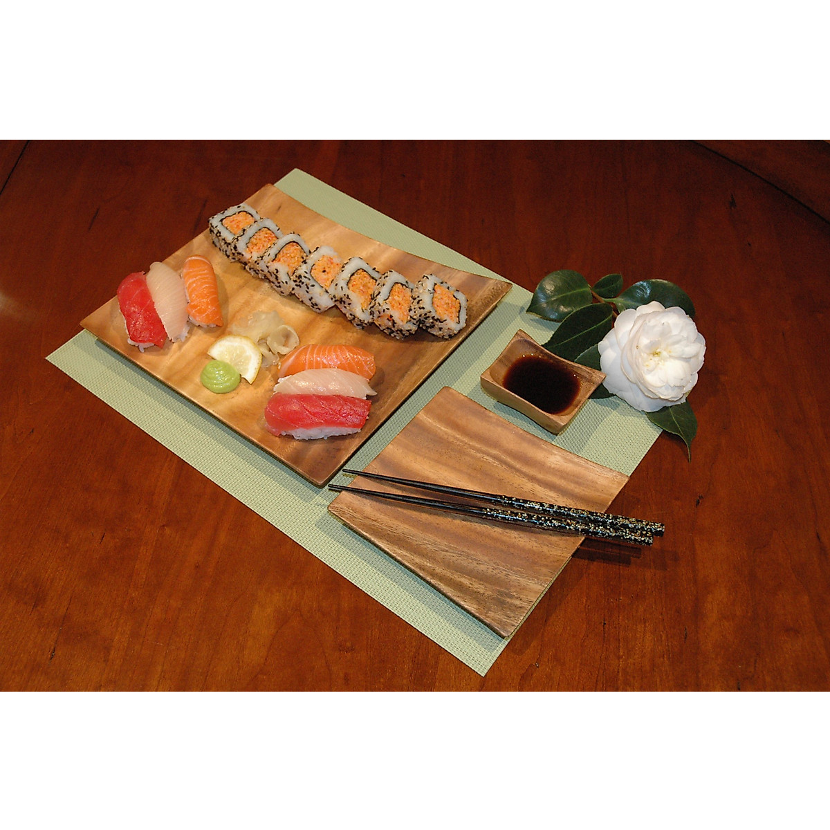 PACIFIC MERCHANTS, PACIFIC MERCHANTS ACACIAWARE Acacia Pacific Merchants Acaciaware 16.5-by 5.5-Inch Wood Oval Baguette Serving Tray