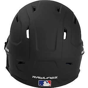 Rawlings | MACH ADJUST Batting Helmet with Extension Flap | Right Hand Batter | Junior (6 3/8" - 7 1/8") | Matte Black