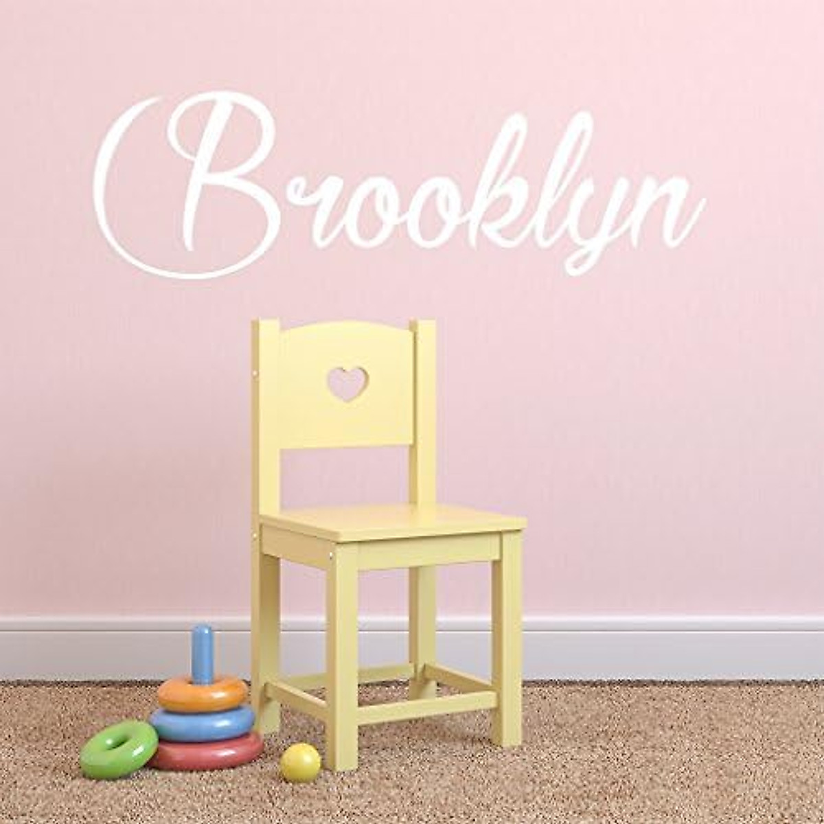 Nursery Custom Name Wall Decal Sticker, 28" W Girl Name Wall Decal, Girls Name, Wall Decor, Personalized, Girls Name Decor, Girls Nursery, Girls Bedroom, Plus Free White Hello Door Decal