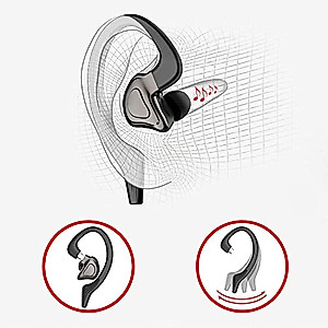 XIXIDIAN Wireless Earbud,Ear-Hook Headphones, Stereo Noise Cancelling Lightweight Sweatproof,Designed for Running and Sport Workouts