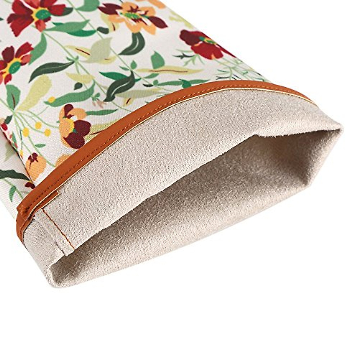 Ruibo Leather Rose Gardening Gloves/Thorn Proof Pruning Gloves With Puncture Resistant Long Sleeve Polyester Print Cuff/For Blackberry Plants Rose Bush Women