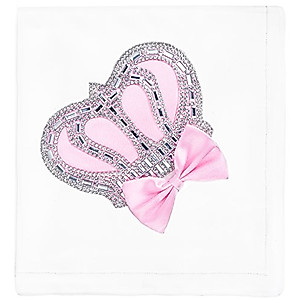 Lilax Baby Girl Newborn Jewels Crown Swaddle Receiving Blanket Pink