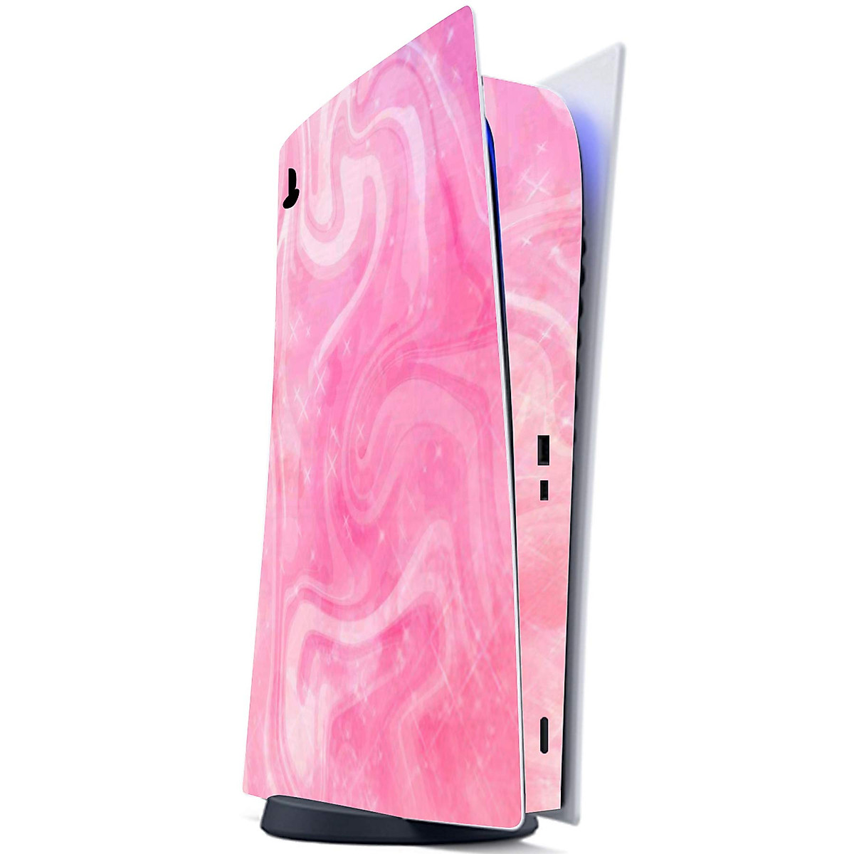 PlayVital Psychedelic Pink Full Set Skin Decal for ps5 Console Digital Edition, Sticker Vinyl Decal Cover for ps5 Controller & Charging Station & Headset & Media Remote