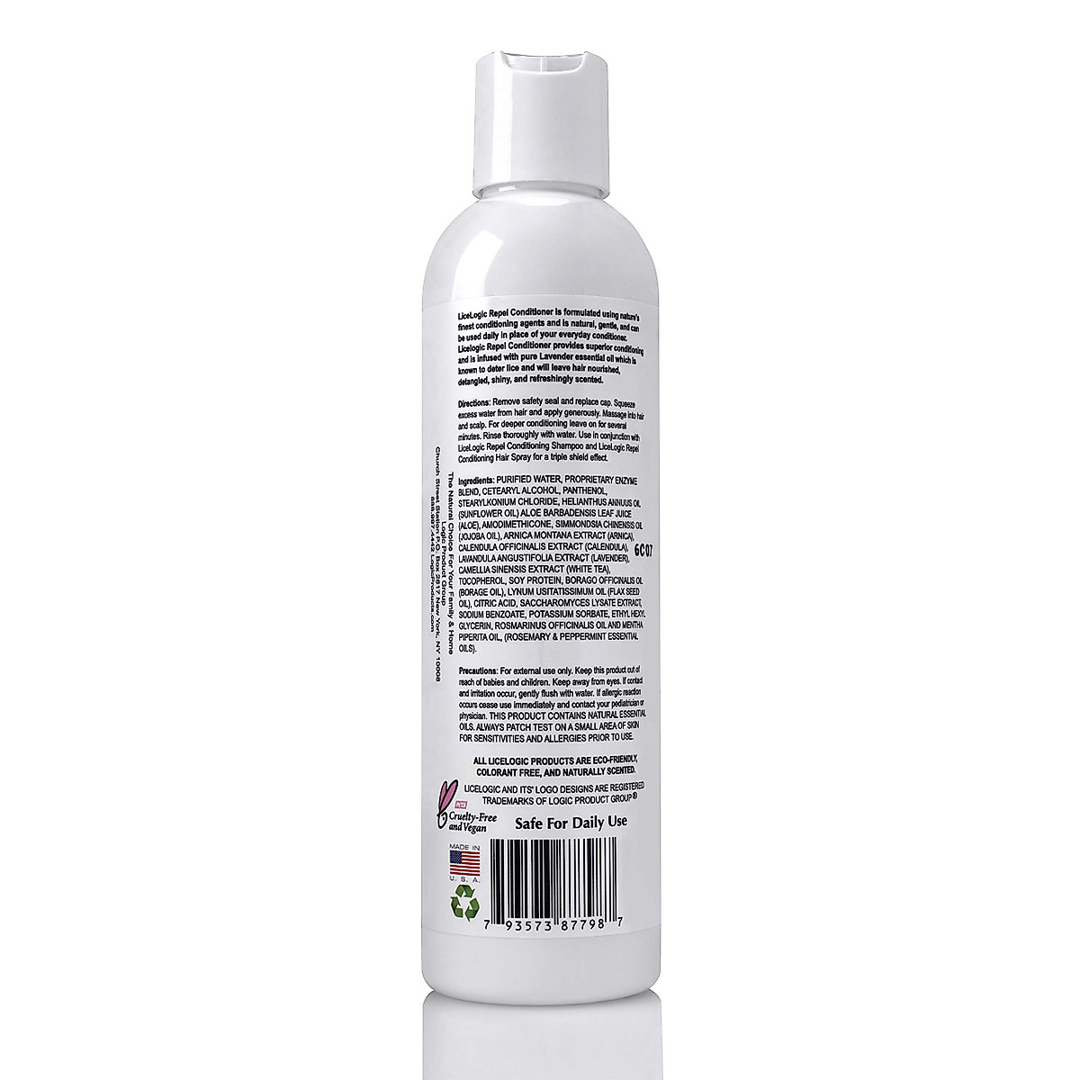 LiceLogic Lavender Lice Prevention Conditioner 8oz - Effective Against Super Lice, Kills Eggs & Nits, Safe, Naturally Derived Formula