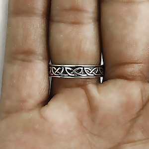 Silver Ring for Women, Celtic Knot Design Ring, Sterling Silver Ring Women, Ring Size 10 Women Sterling Silver
