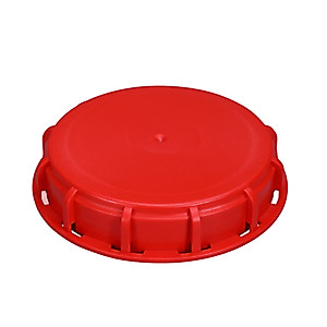 IBC Tote Lid Cover Water Tank Cap Cover Plastic IBC Tank Adaptor Water Storage Lid Cap with Gasket,ID163mm Red