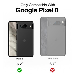 WeLoveCase for Google Pixel 8 Case, 3 in 1 Full Body Heavy Duty Protection Hybrid Shockproof TPU Bumper Phone Case for Google Pixel 8, Rose Gold