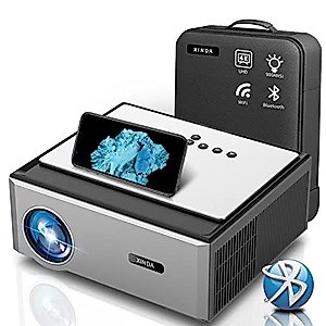4k Projector with WiFi and Bluetooth.XINDA 980ANSI Movie Outdoor Projector 4K Support Full-Sealed Engine,Software Updated,Native 1080P,4D/4P Keystone,500" Display,Wireless Caste/HDMI/USB/TV Stick/PPT
