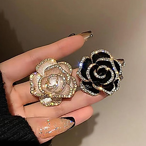 Stylish Brooches for Women - Flower Petal Brooch Jewelry - Ladies Wedding Bouquet Brooch Pin Sparkling Elegance for Birthday, Party, Anniversary