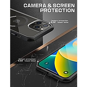 SUPCASE Unicorn Beetle Mag Case for iPhone 14 Pro 6.1", Compatible with MagSafe Shockproof Protective Slim Clear Case (Black)