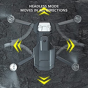 GBSELL New Brushless Drone - Motor Optical Flow Positioning - Less Noise,More Stable,More Power Saving,Longer Life - 4K Camera with 110° Wide-Angle 90° for Taking Photos (BK)